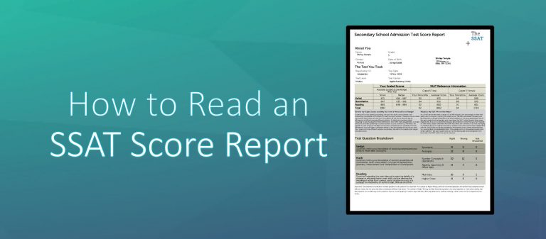 How to Read an SSAT Score Report - Test Innovators