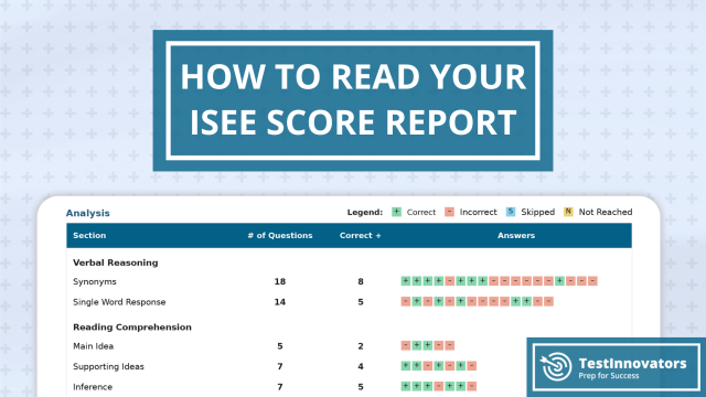 How to Read Your ISEE Score Report - Test Innovators