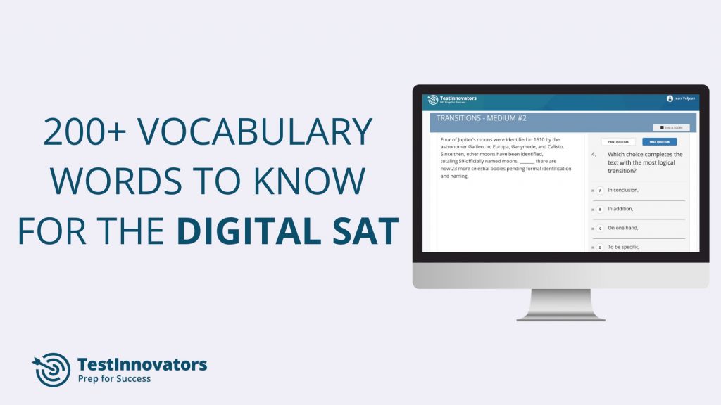 200+ Vocabulary Words to Know for the Digital SAT - Test Innovators