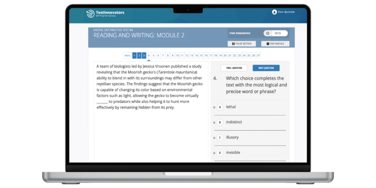 Digital SAT Practice Tests - Test Innovators