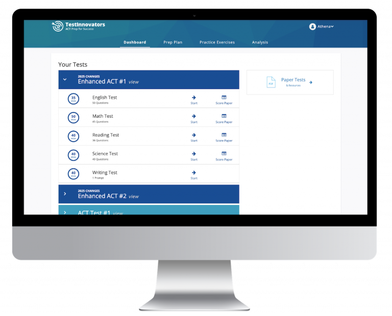 New ACT Test Practice Is Here ACT Practice Test By Test Innovators