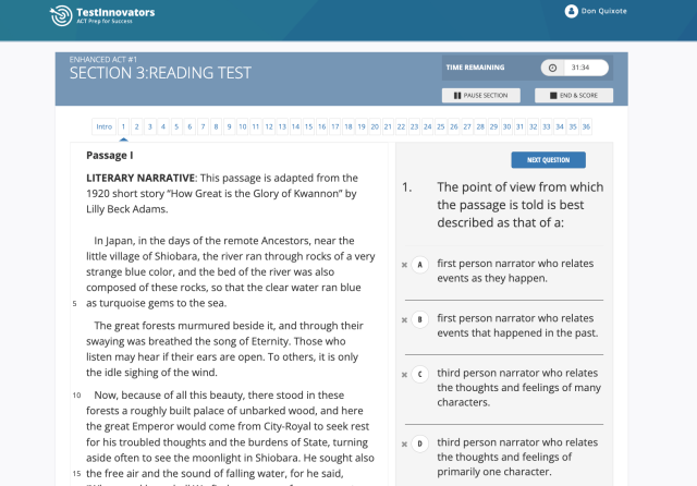 About the Enhanced ACT - Test Innovators